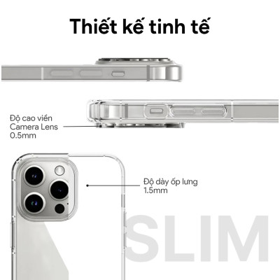 Ốp lưng iPhone 16 Pro DEKEY Cover Ultral Crystal - Giá rẻ