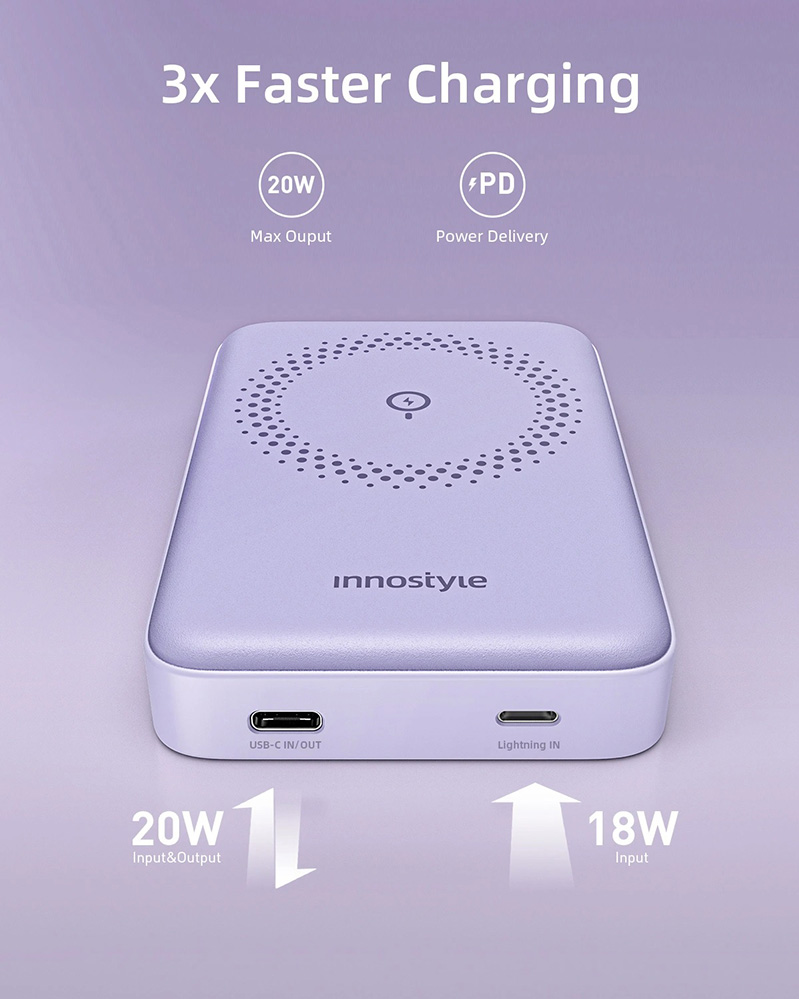 Sạc dự phòng Innostyle PowerMag 2in1 10.000mAh PD 20W có chân đứng giá tốt nhất