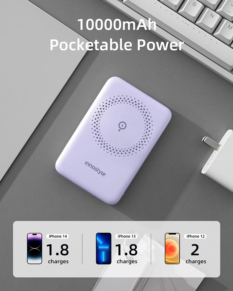 Sạc dự phòng Innostyle PowerMag 2in1 10.000mAh PD 20W có chân đứng giá tốt nhất