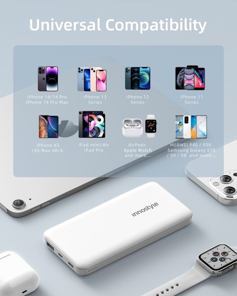 Sạc dự phòng Innostyle Powermax 10.000mAh PD/QC3.0 20W chính hãng