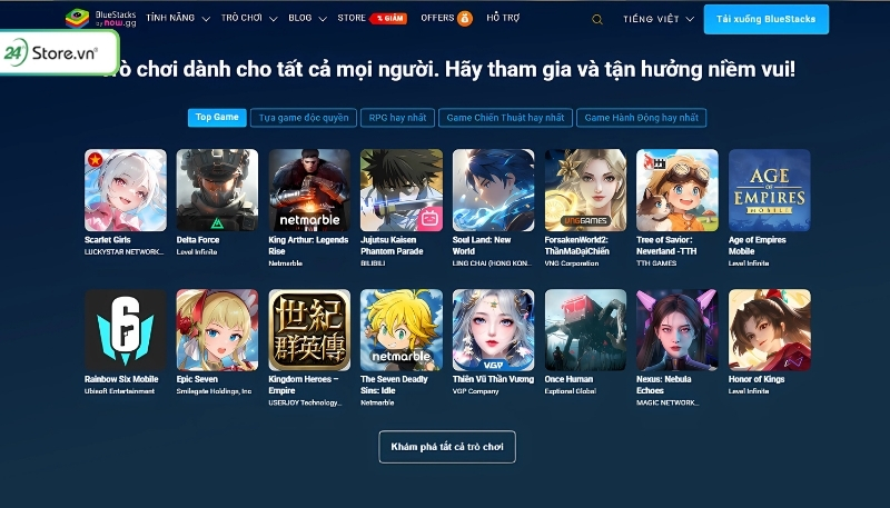 TOP 14+ App tải game MIỄN PHÍ, phổ biến cho Android, iOS, PC